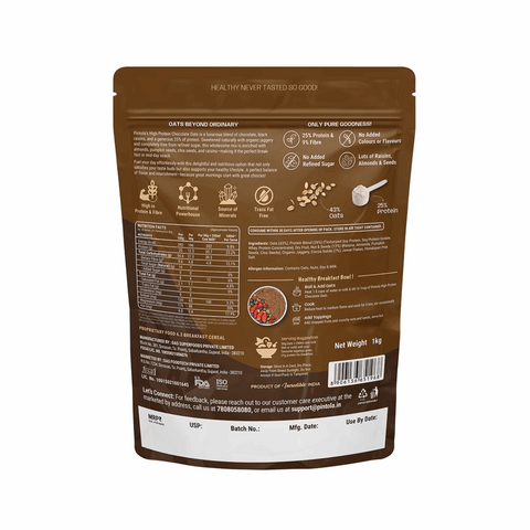 PINTOLA 25g High Protein Oats | Fitfuel Nutrition