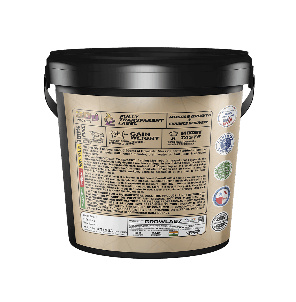 Growlabz Mass Gainer With Creatine | Best Mass Gainer | Fitfuel Nutrition